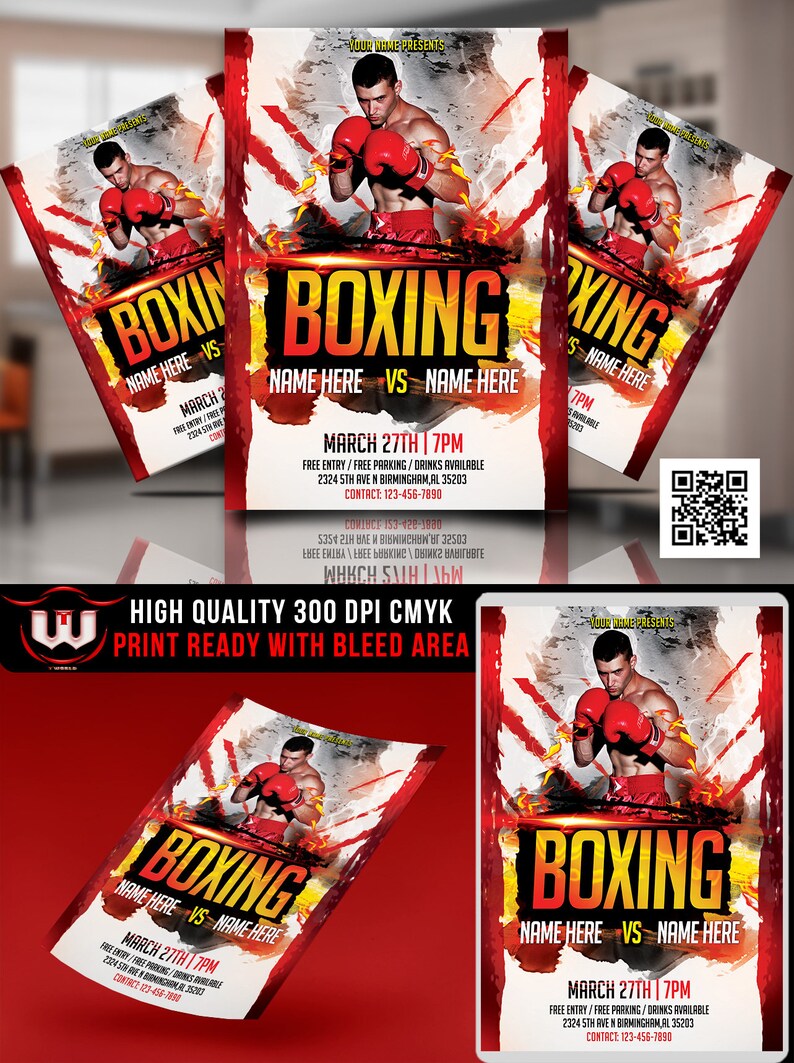 Boxing Birthday Invitation Boxing Birthday Flyer Fight Night - Etsy
