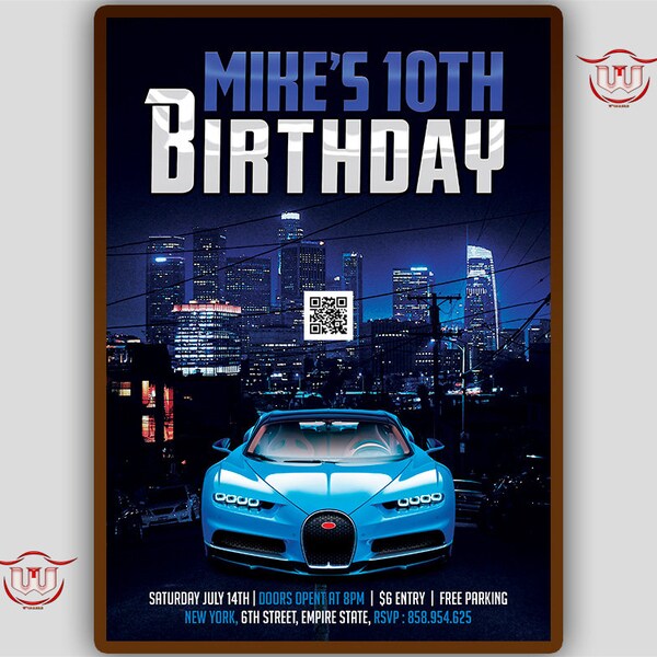 Car Show Birthday Invitation - Etsy