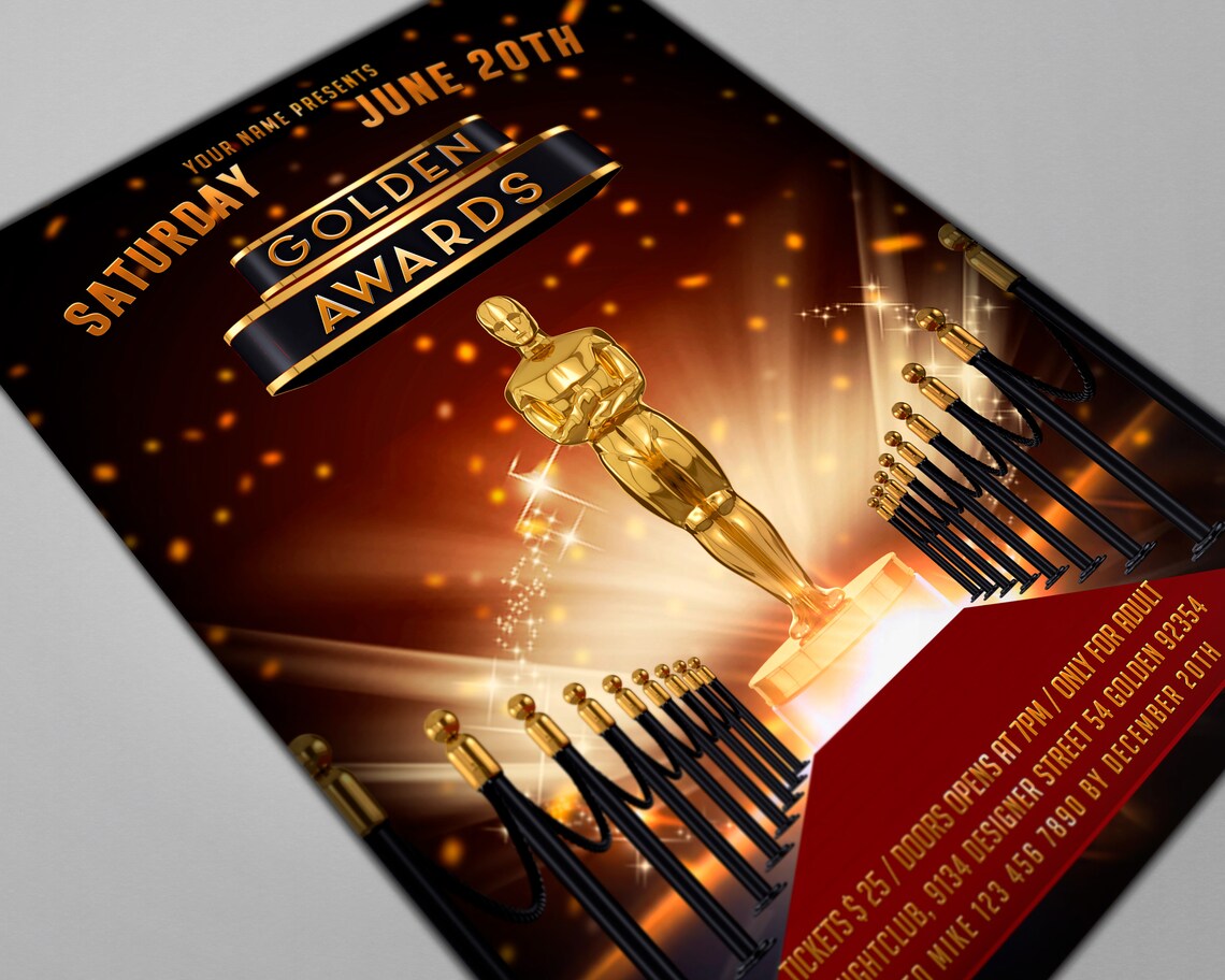 Awards Ceremony Flyer Awards Invitation Awards Party Invite | Etsy