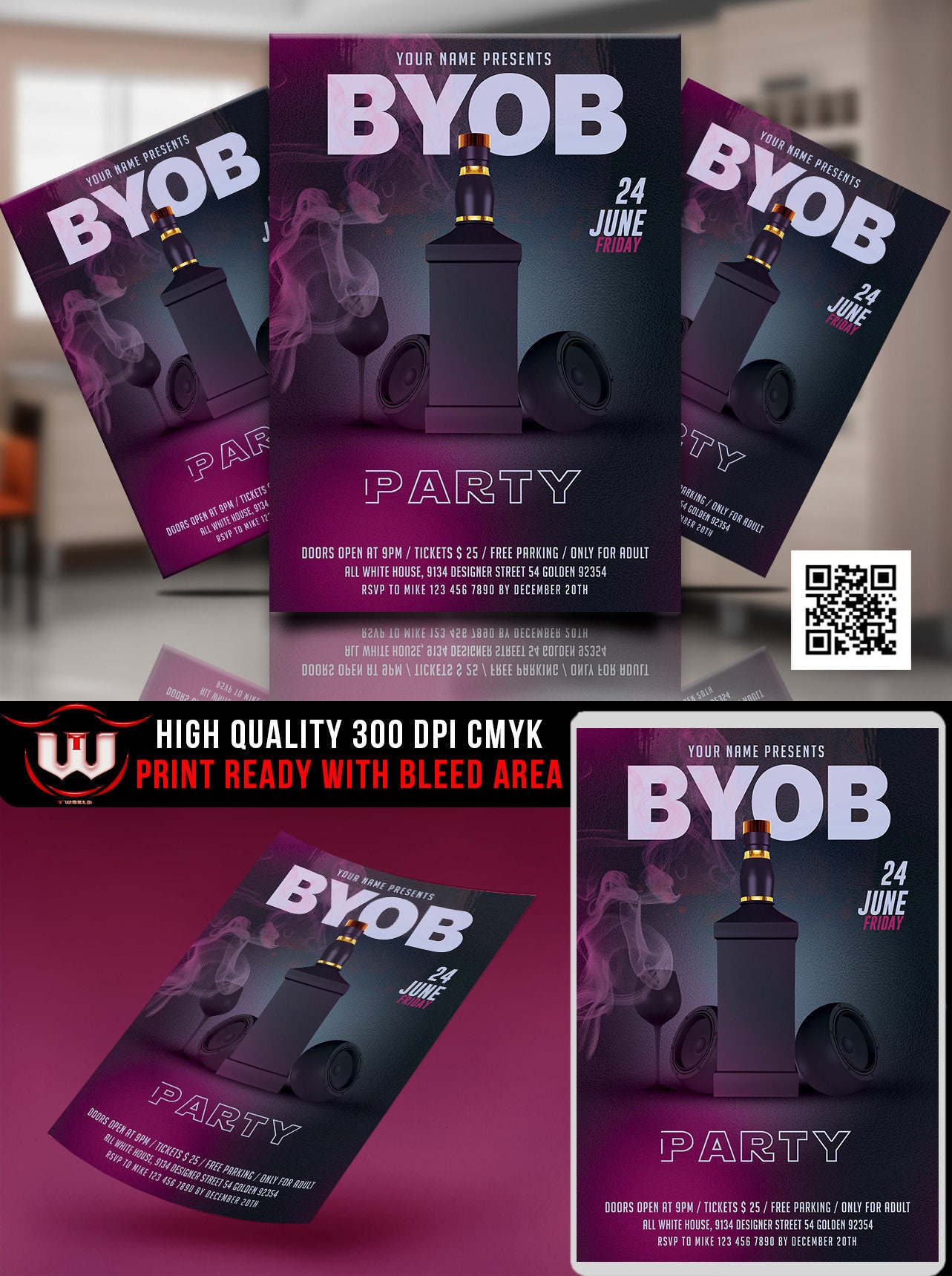 Blackout Party Invitations