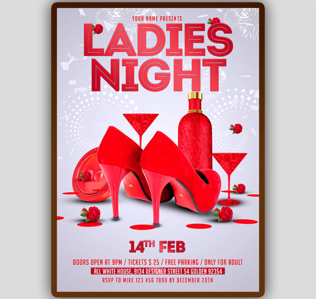Ladies Night Invitation Ladies Night Flyer Ladies Birthday - Etsy