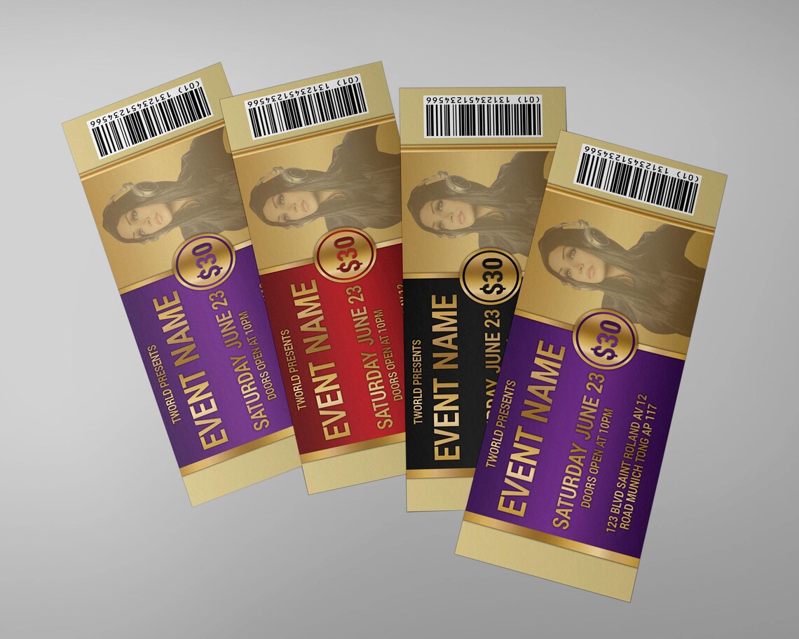 Tickets Design Concert Ticket Birthday Ticket Party Ticket - Etsy