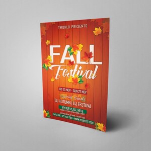 Fall Invitation, Autumn Party Invitation, Fall Flyer Design, Printable ...