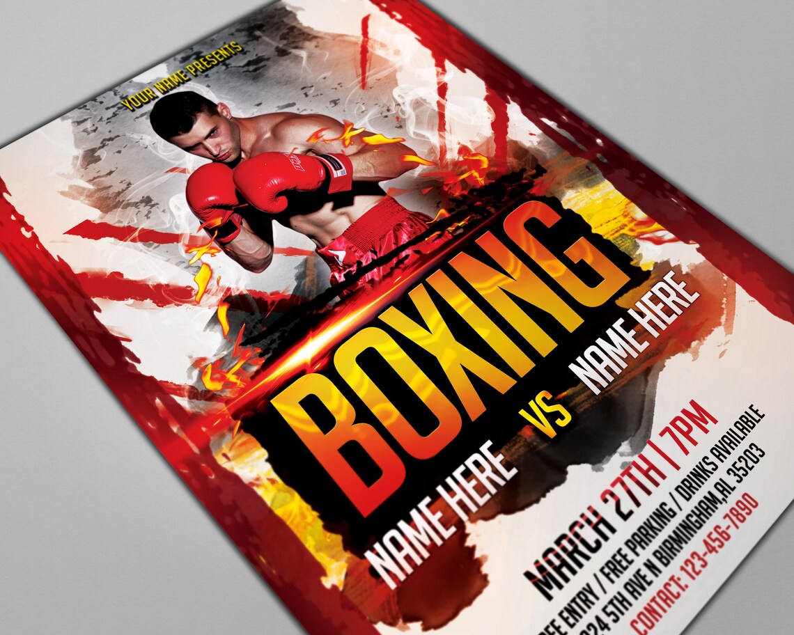 Boxing Birthday Invitation Boxing Birthday Flyer Fight Night - Etsy