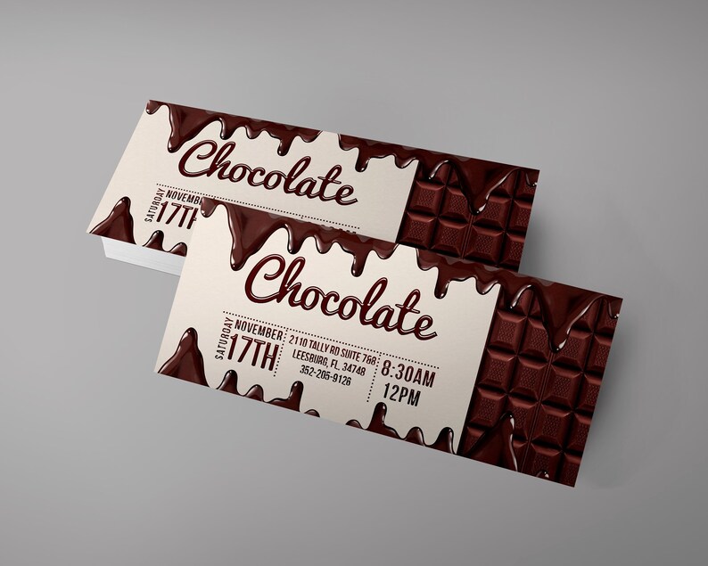 Chocolate Ticket Chocolate Invitation Ticket Chocolate | Etsy