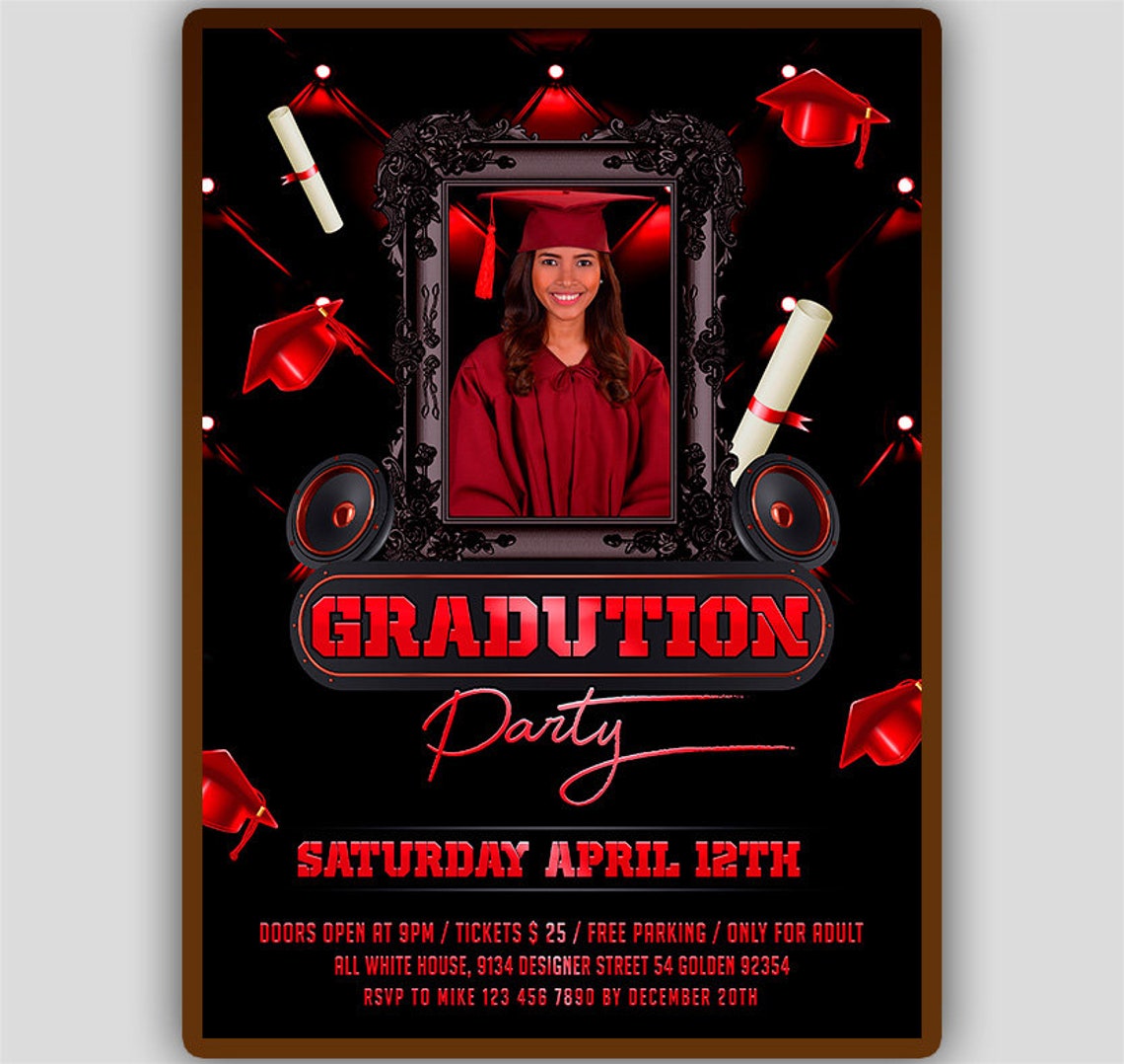 Graduation Party Invitation Grads Party Flyer Prom Night - Etsy