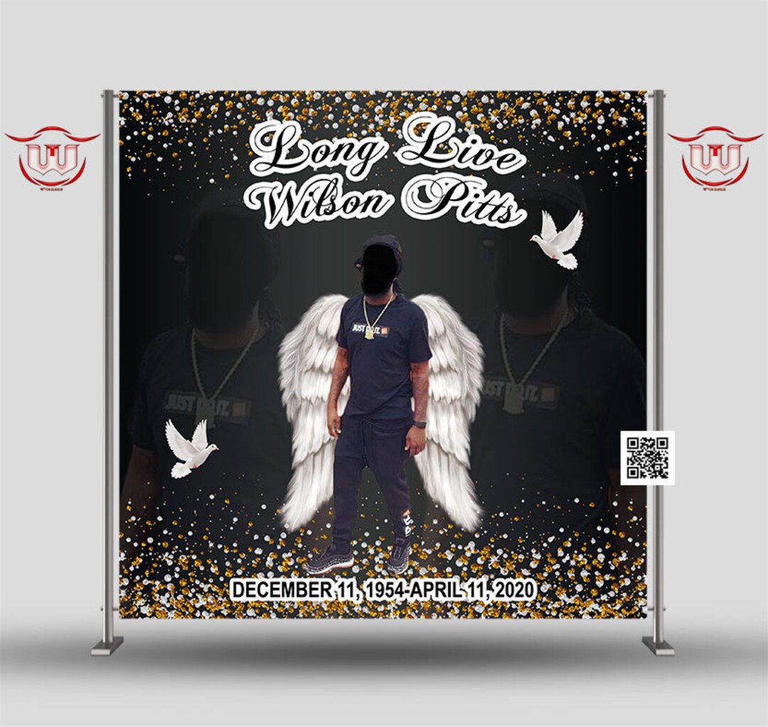 Memorial Photo Backdrop, Celebration of Life Backdrop, Funeral Backdrop ...