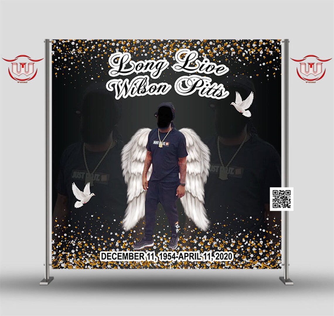 Memorial Photo Backdrop Celebration of Life Backdrop Funeral - Etsy