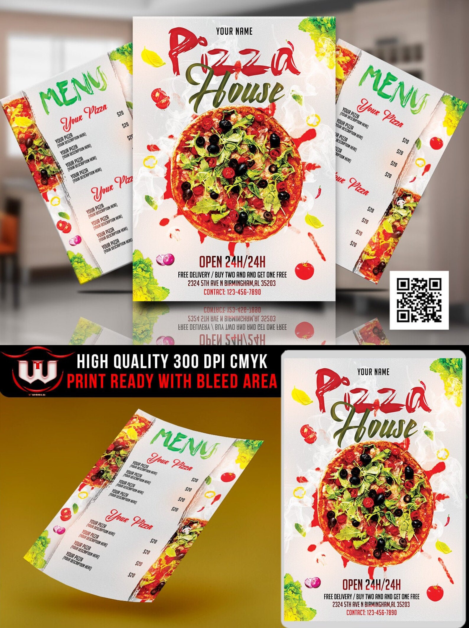 Pizza Menu Flyer Pizza Restaurant Flyer Pizza Party - Etsy