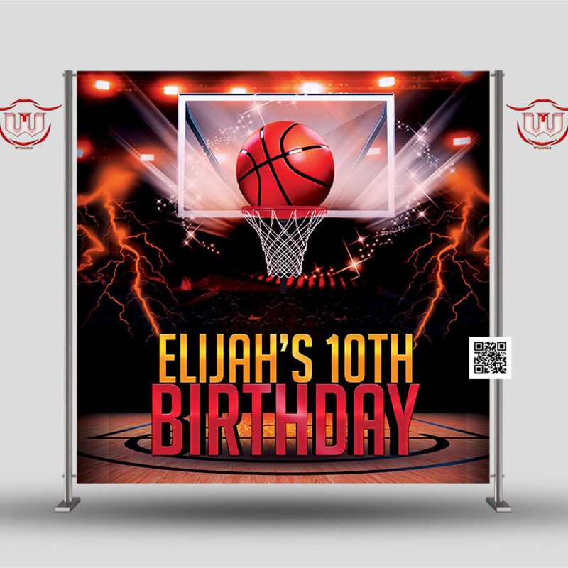 Basketball Backdrop - Etsy