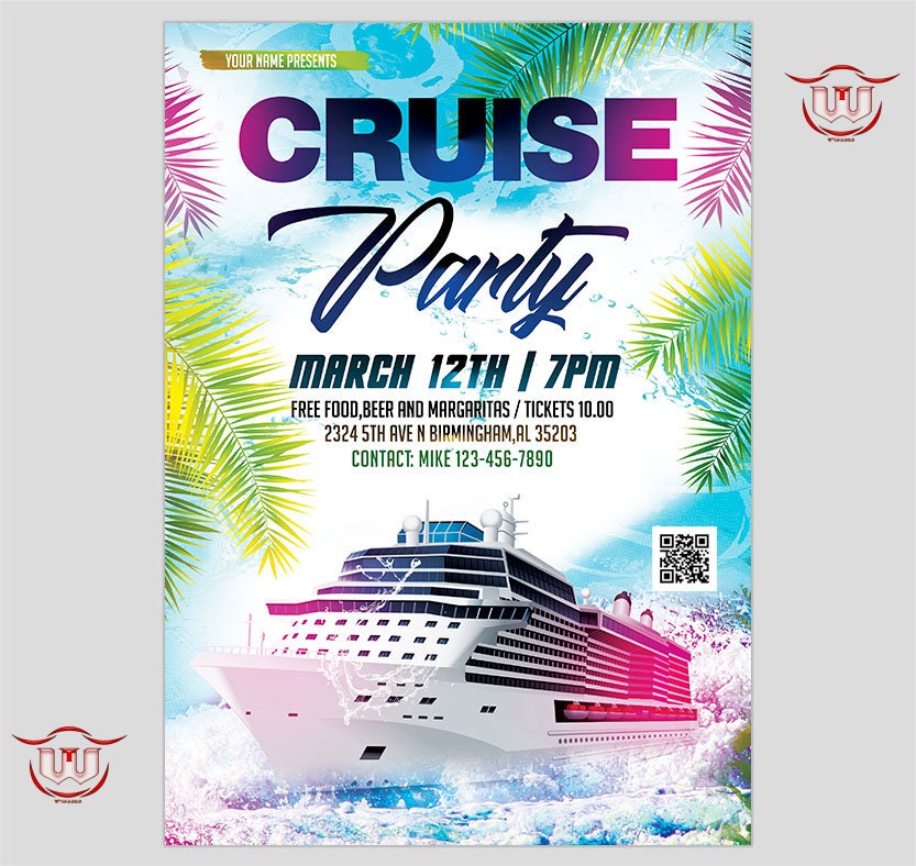 Cruise Party Invitation Cruise Birthday Party Flyer Cruise | Etsy UK