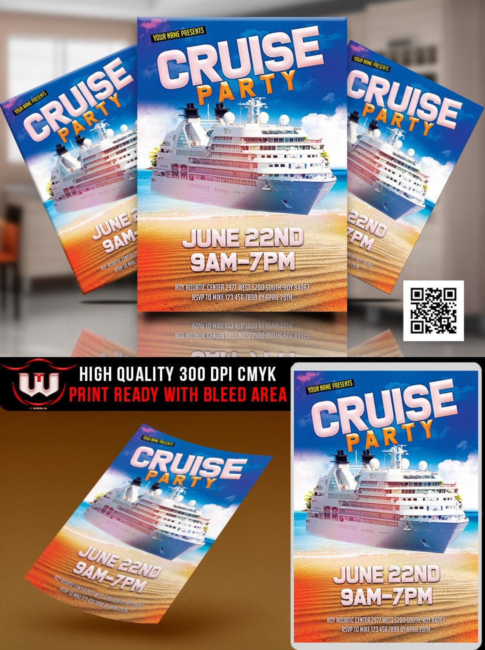 Cruise Party Flyer Cruise Party Invitation Cruise Birthday - Etsy