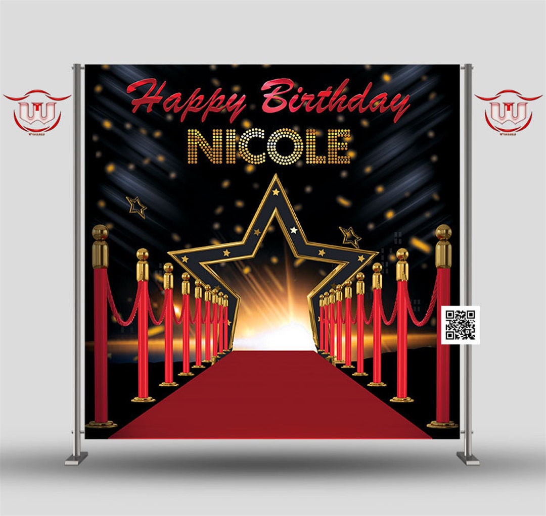 Movie Premiere Red Carpet Backdrop