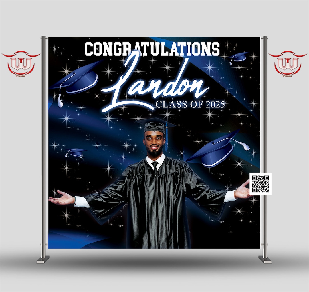 Graduation Backdrop, Graduation Party Photo Backdrop, School Graduation ...