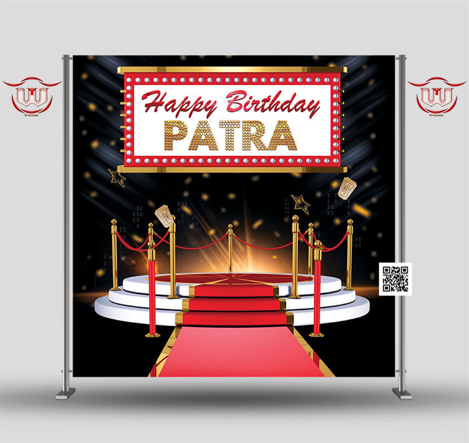 Movie Star Backdrop Red Carpet Birthday Backdrop Hollywood | Etsy