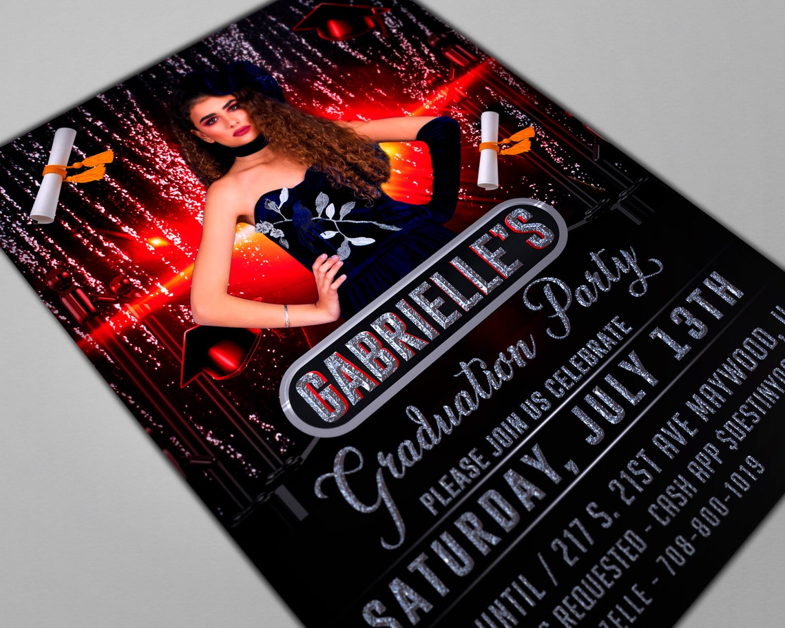 Graduation Invitation Grads Party Flyer Prom Night Party - Etsy