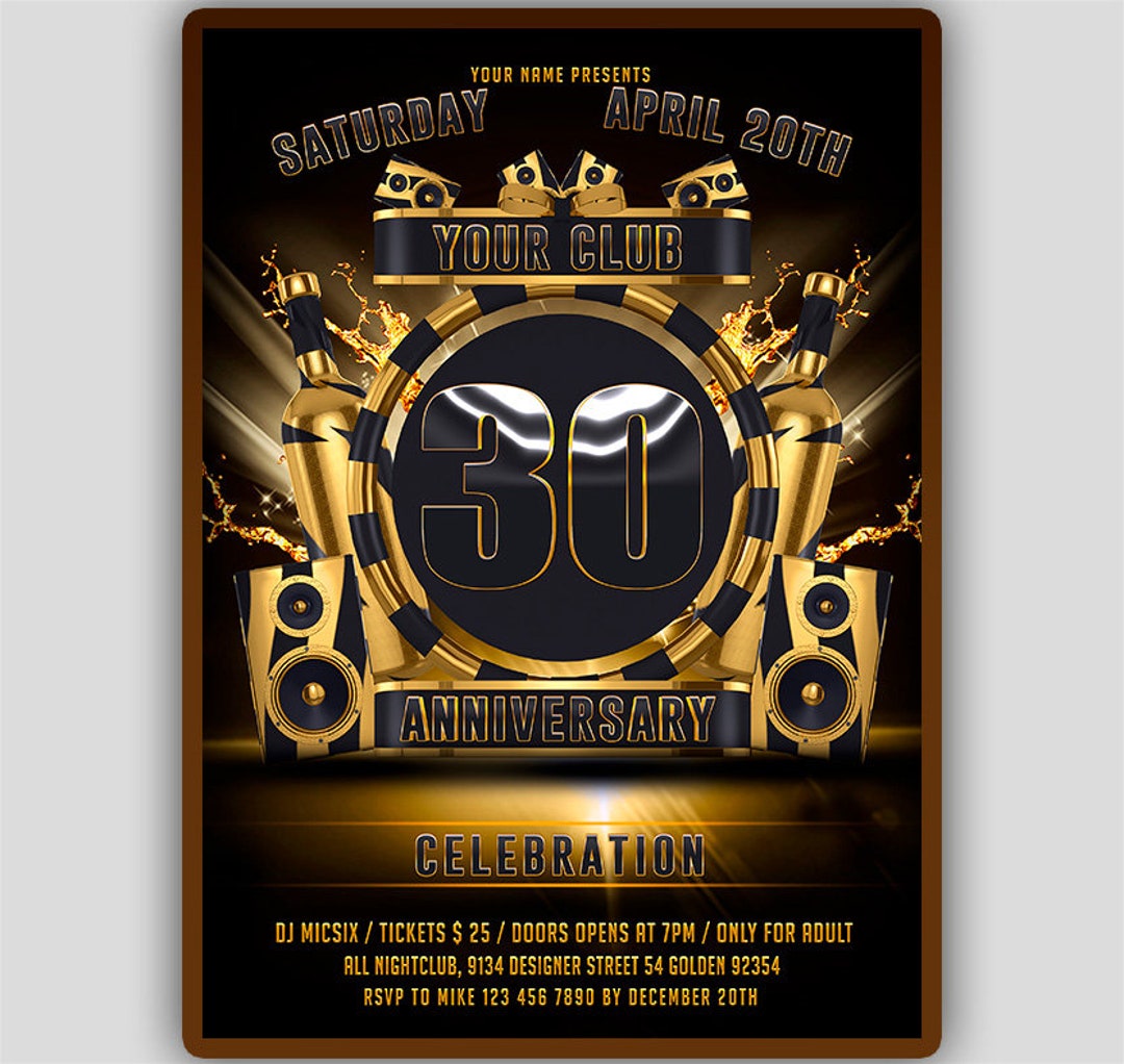 Gold Club Flyer Background