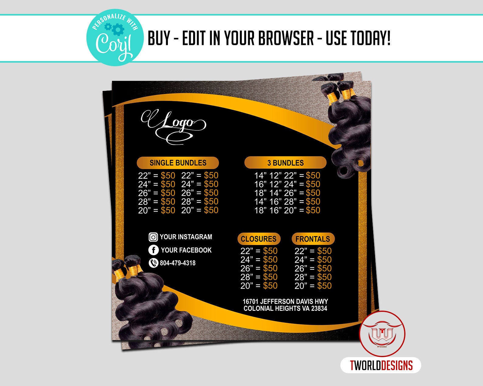 Hair Extension Sale Flyer Hair Extension Pricing Flyer Hair | Etsy