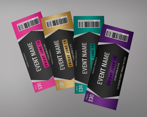 Customizable Ticket Ticket Invitation Event Ticket Design | Etsy UK