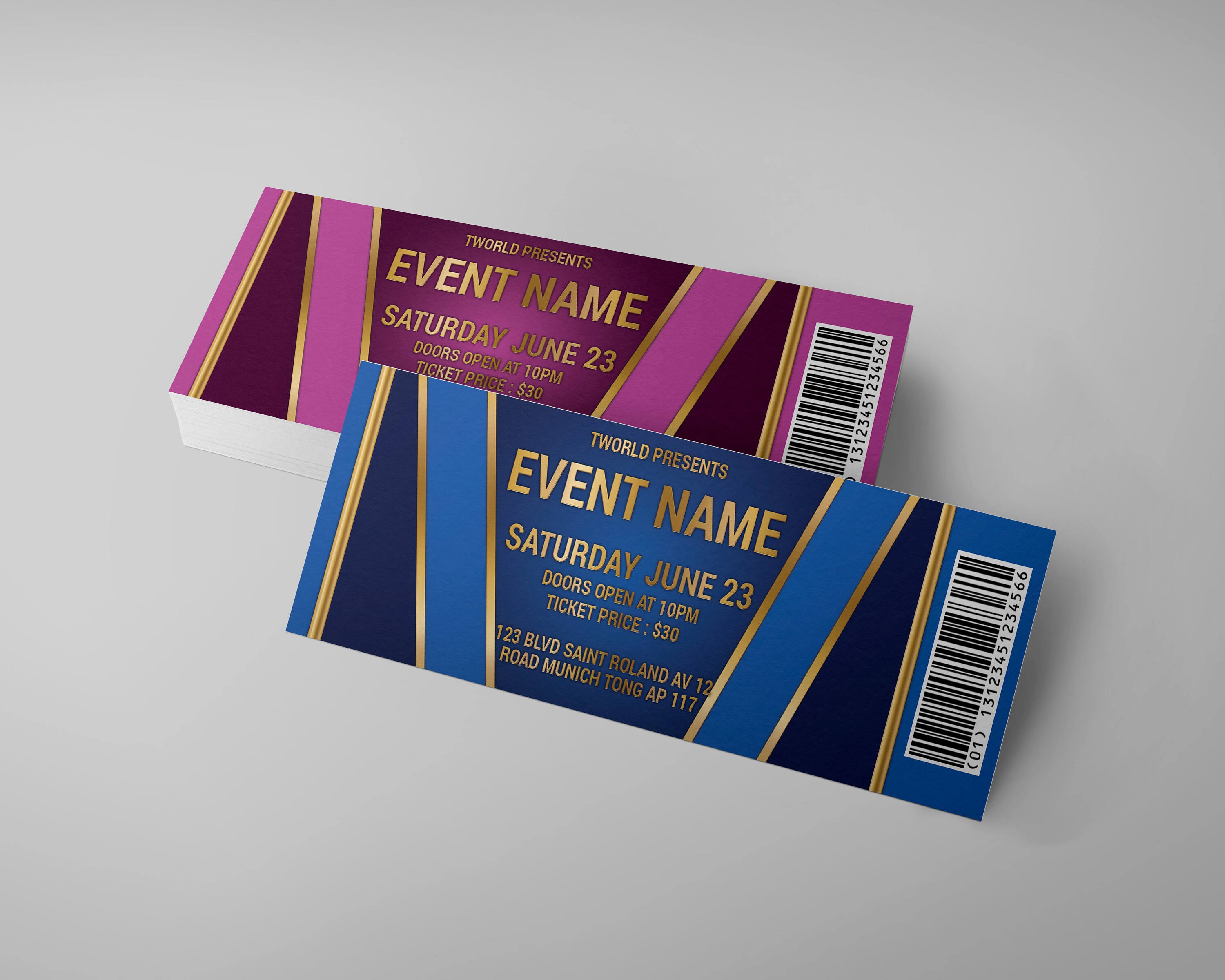 Birthday Party Ticket Invitation Concert Ticket Gala Ticket - Etsy