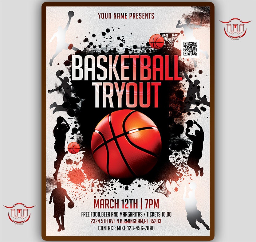 Basketball Tryout Flyer Template