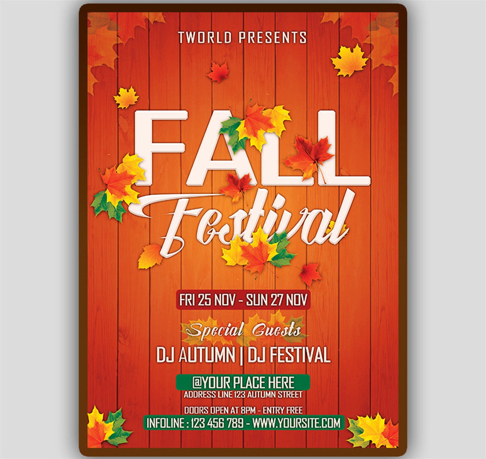 Fall Invitation Autumn Party Invitation Fall Flyer Design - Etsy