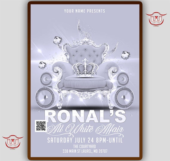 All White Birthday Party Invitation White Birthday Party - Etsy