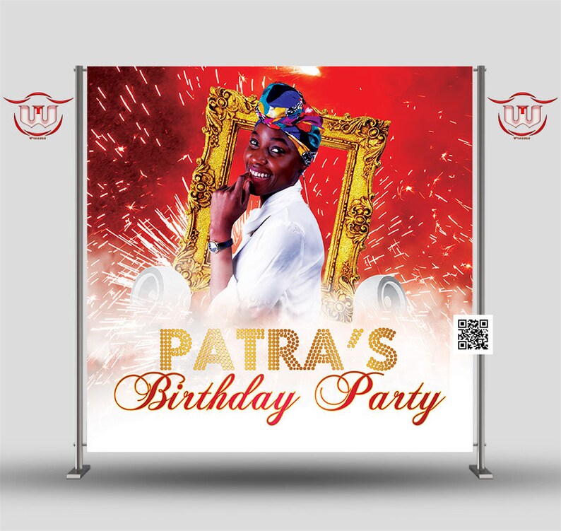 Red and White Birthday Backdrop Red and White Backdrop Red - Etsy