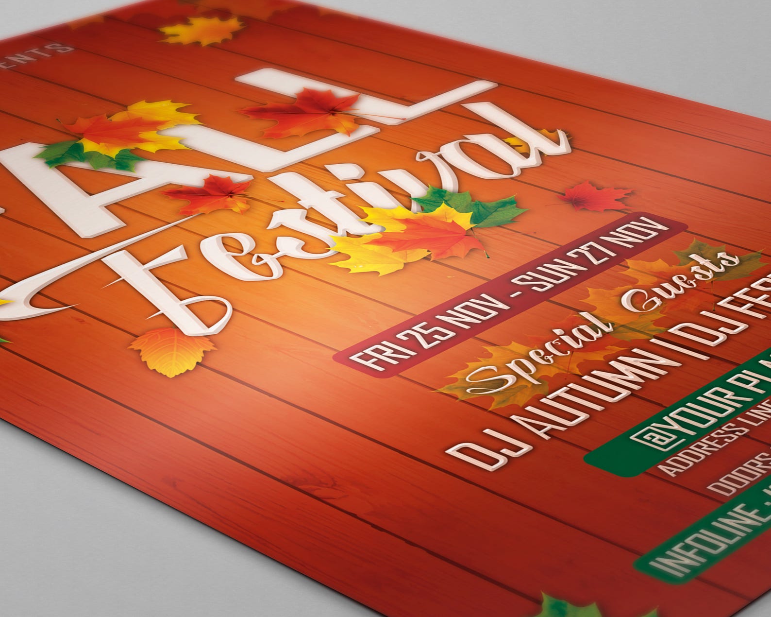 Fall Invitation Autumn Party Invitation Fall Flyer Design - Etsy