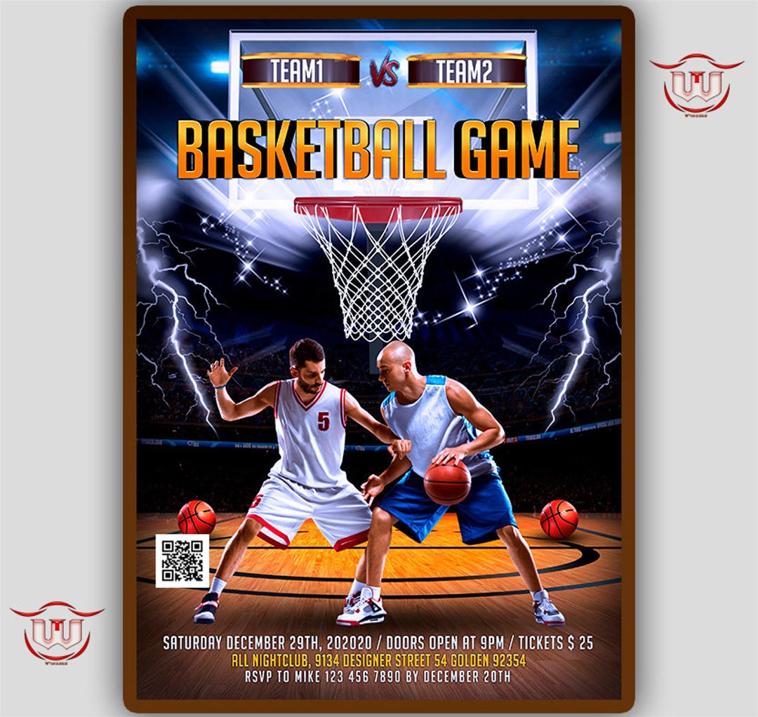 College Basketball Invitation, Basketball Playoffs Flyer, Basketball ...