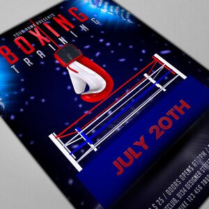 Boxing Night Flyer, Boxing Birthday Invitation, Fight Night Invite ...