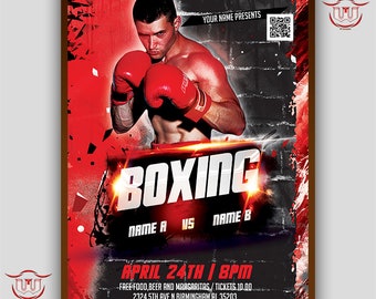 Boxing Invitation Boxing Birthday Invitation Fight Night - Etsy