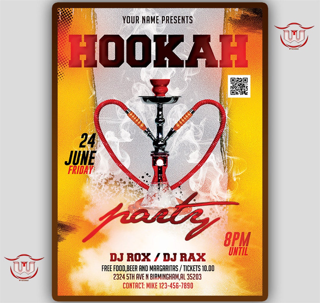 Hookah Party Flyer Hookah Party Invitation Hookah Lounge - Etsy