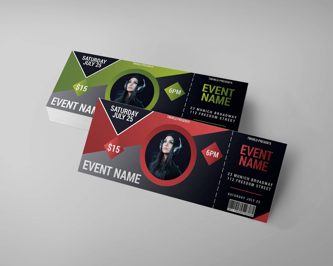 Night Ticket Design Dance Ticket Party Ticket Invitation - Etsy