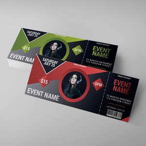 Night Ticket Design - Dance Ticket - Party Ticket, Invitation Tickets ...