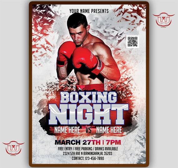 Boxing Flyer Boxing Birthday Flyer Fight Night Flyer UFC | Etsy