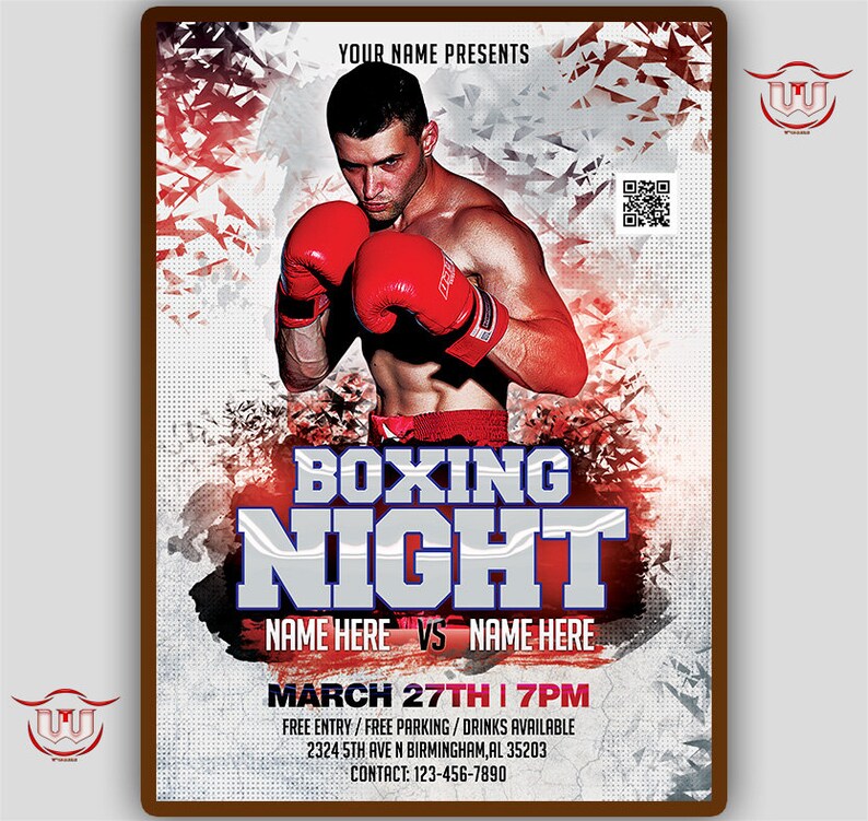Boxing Flyer Boxing Birthday Flyer Fight Night Flyer UFC - Etsy