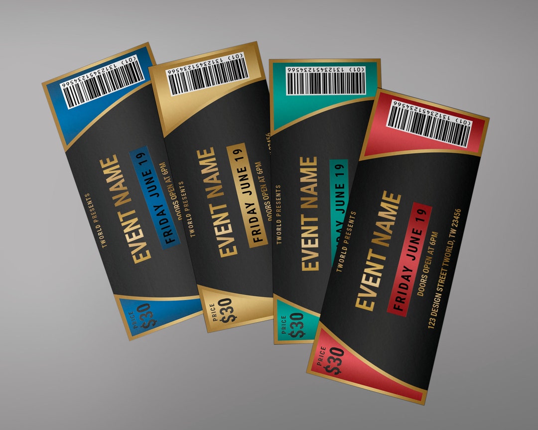 Event Ticket Invitation, Custom Ticket Design, Party Admission, Party ...