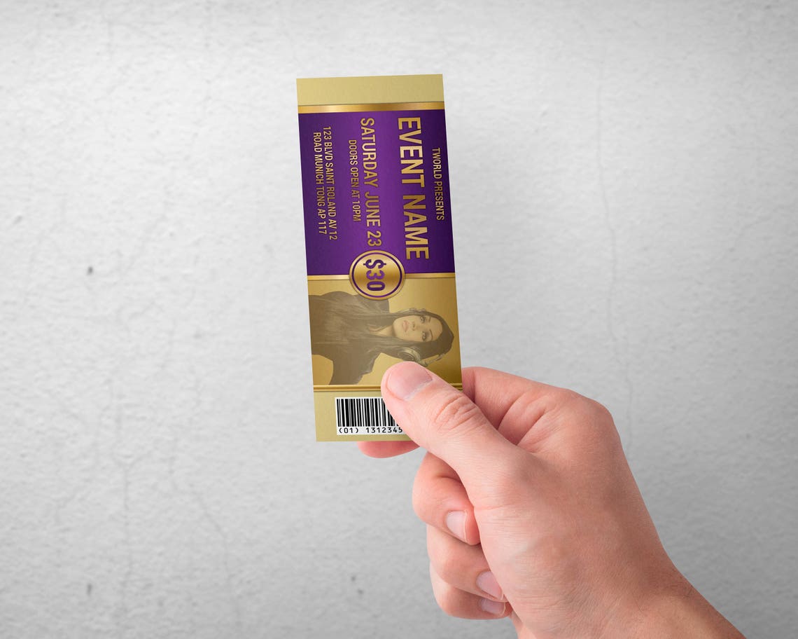 Tickets Design Concert Ticket Birthday Ticket Party Ticket - Etsy