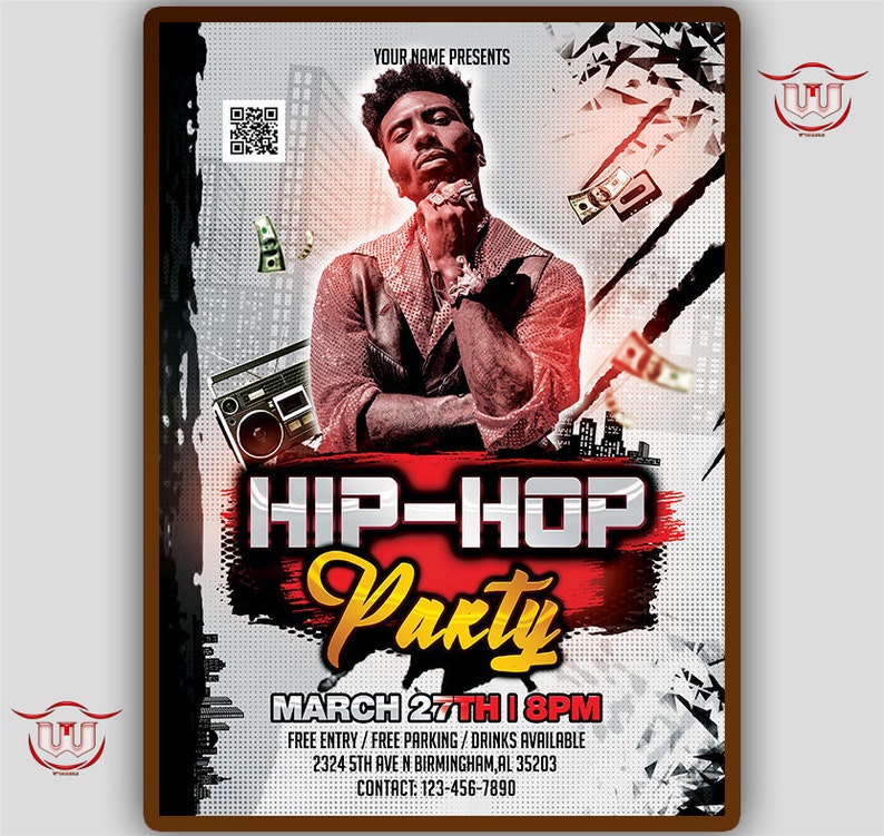 Hip Hop Birthday Flyer Hip Hop Party Invitation Old School - Etsy