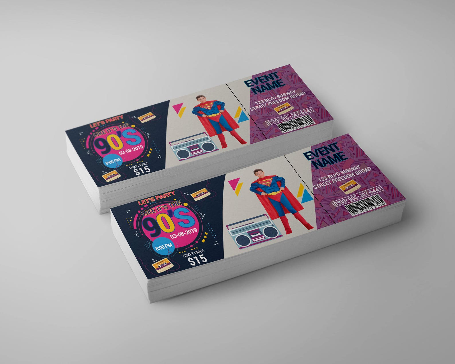 90'S Event Tickets Design Party Ticket Birthday - Etsy