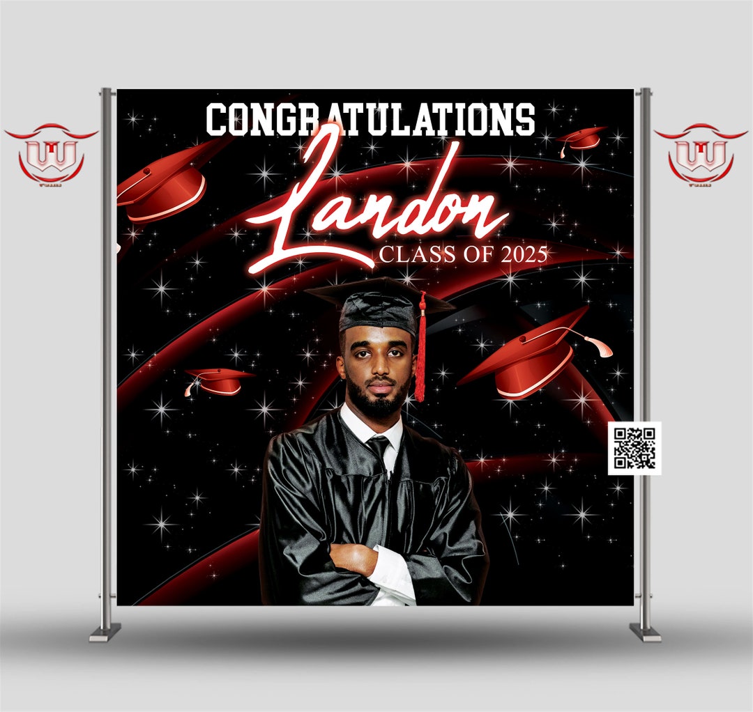 Graduation Photo Backdrop, High School Graduation Backdrop, Graduation ...
