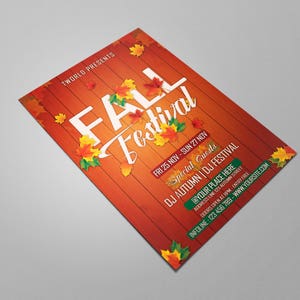 Fall Invitation, Autumn Party Invitation, Fall Flyer Design, Printable ...