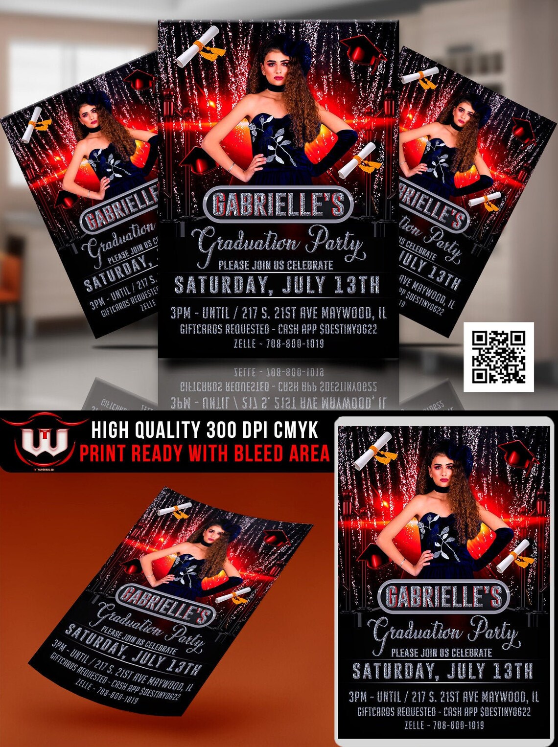 Graduation Invitation Grads Party Flyer Prom Night Party - Etsy