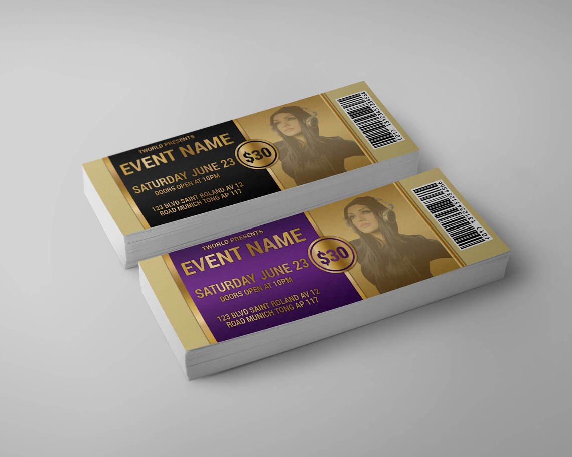 Tickets Design Concert Ticket Birthday Ticket Party Ticket - Etsy