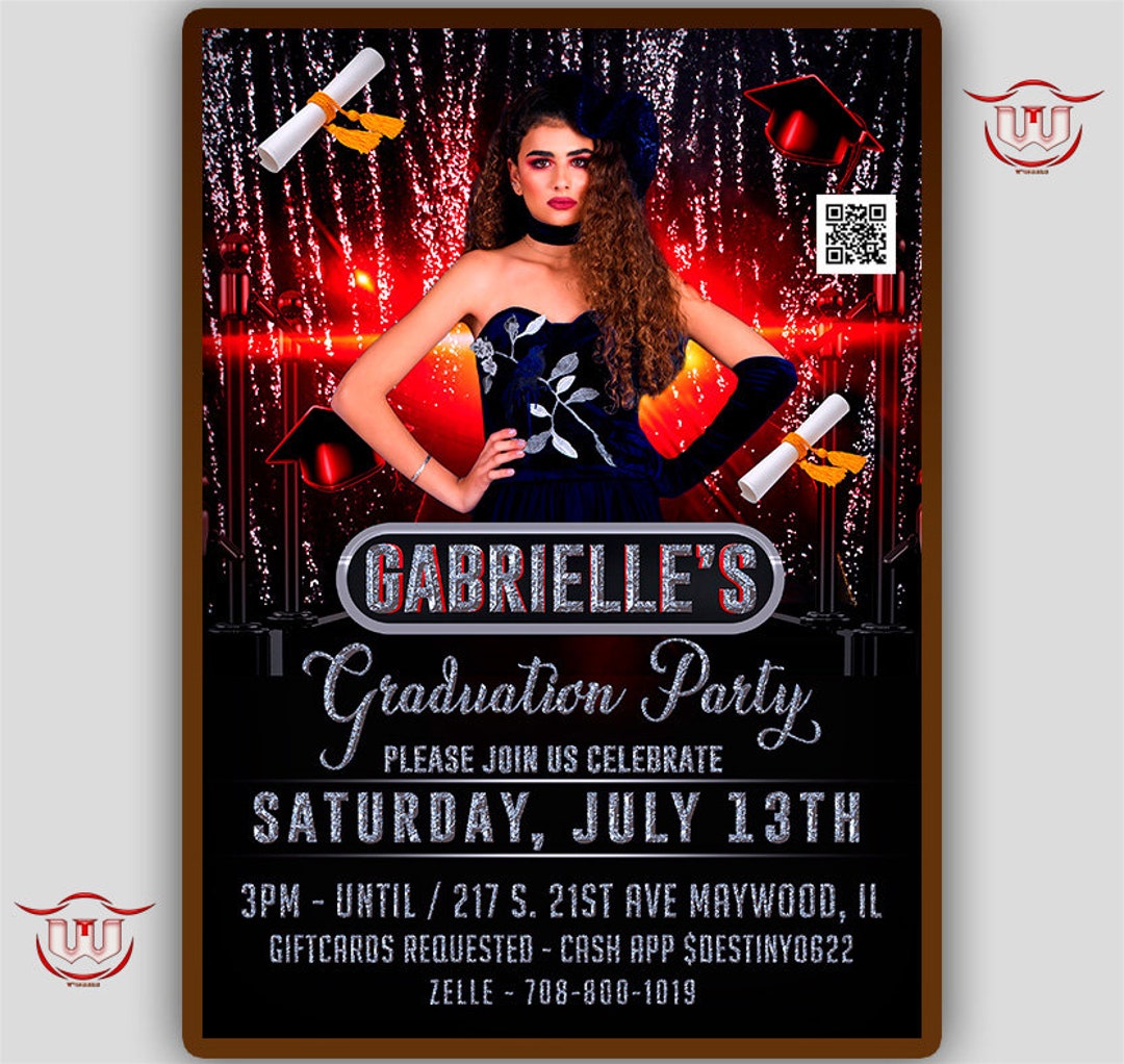 Graduation Invitation, Grads Party Flyer, Prom Night Party, Grads ...