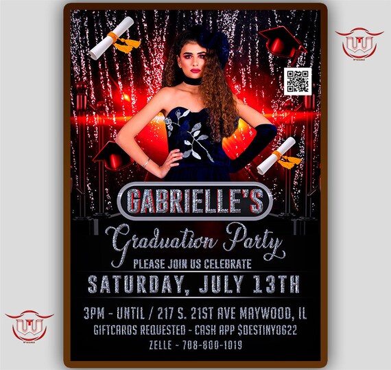 Graduation invitation grads party flyer prom night party | Etsy