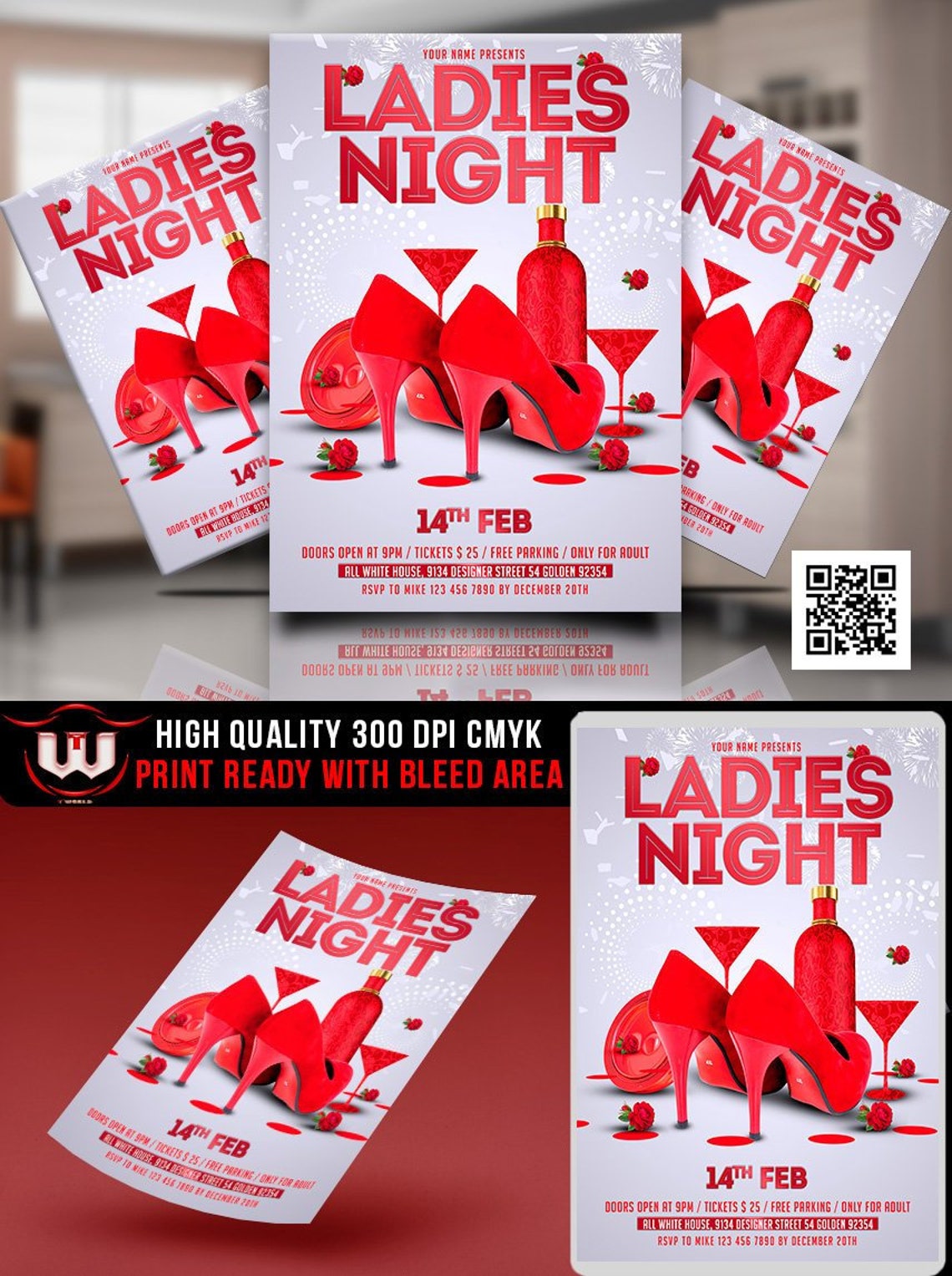 Ladies Night Invitation Ladies Night Flyer Ladies Birthday | Etsy