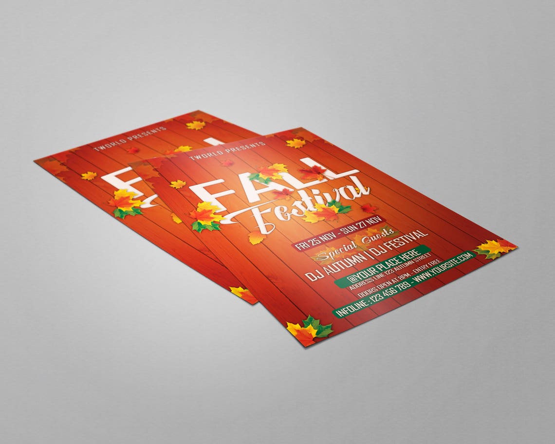 Fall Invitation Autumn Party Invitation Fall Flyer Design - Etsy