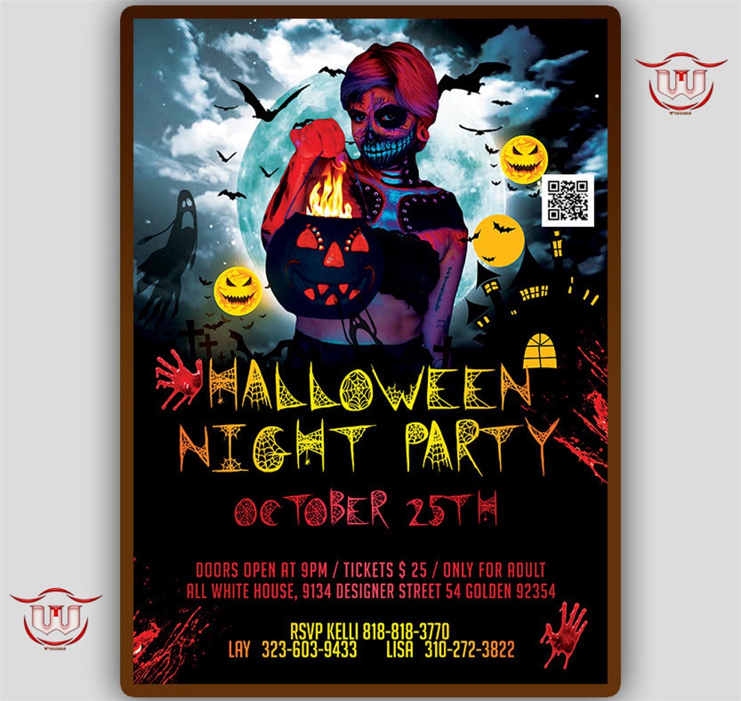 Halloween Costume Party Invitation, Nightmare Party Invitations ...